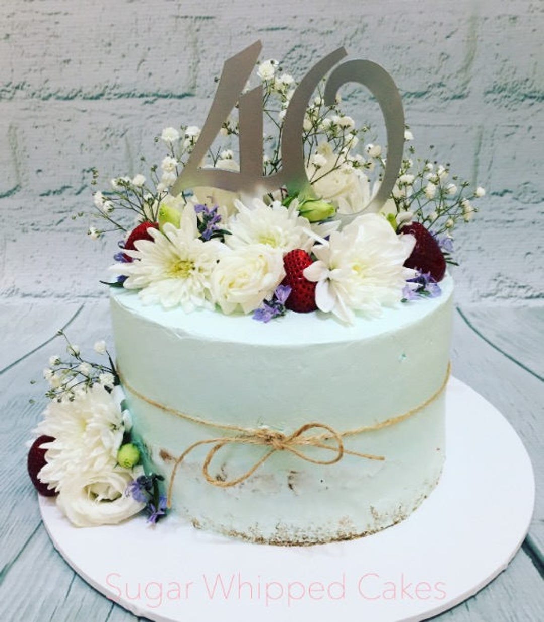 40 Cake Topper Suitable for a 40th Birthday or 40th Anniversary - Etsy