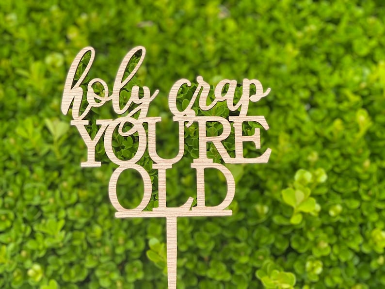 Holy Crap You're Old Cake Topper Funny Birthday Cake - Etsy