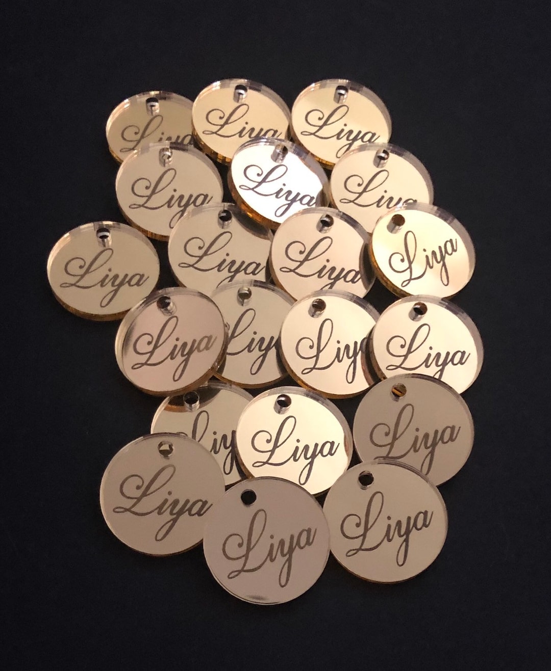Acrylic Laser Engraved Round Circle Name Gift/favour Event Keepsake ...