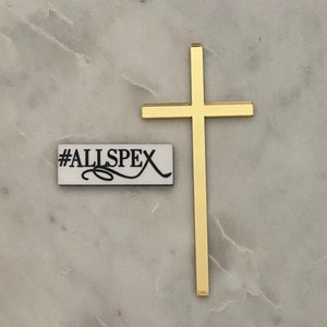 Religious Cross Cake Charm for Front of Christening, Baptism or ...