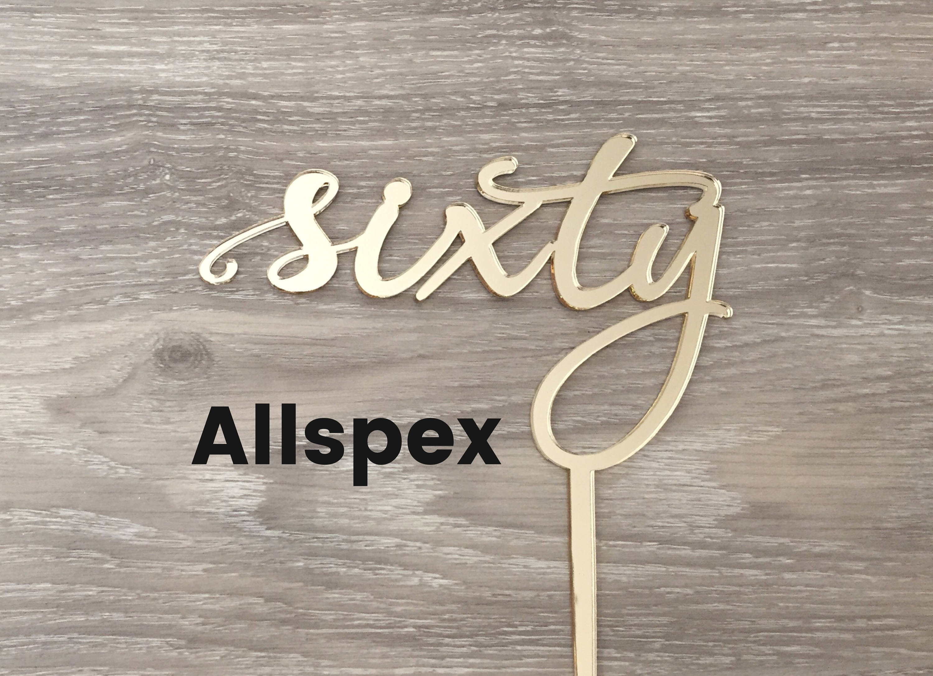 60th Birthday Cake Topper Reads: Sixty Available in Acrylic or | Etsy