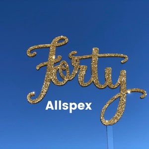 40th Birthday Cake Topper Reads: Forty - Etsy