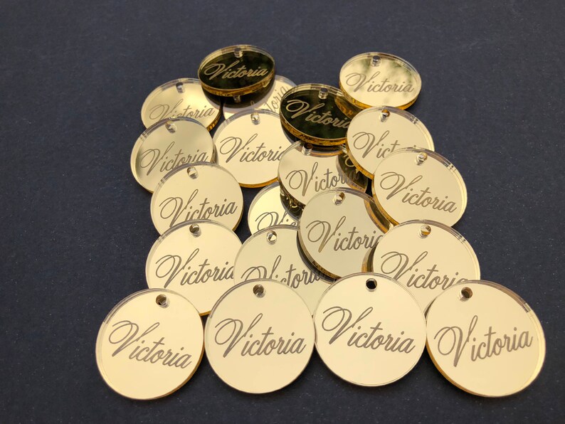 Acrylic Laser Engraved Round Circle Name Gift/favour Event - Etsy