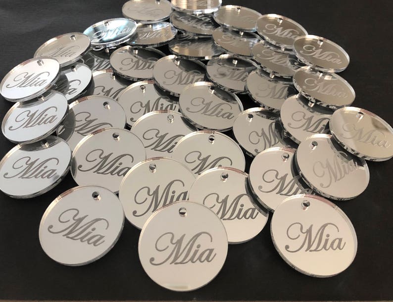 Acrylic Laser Engraved Round Circle Name Gift/favour Event - Etsy