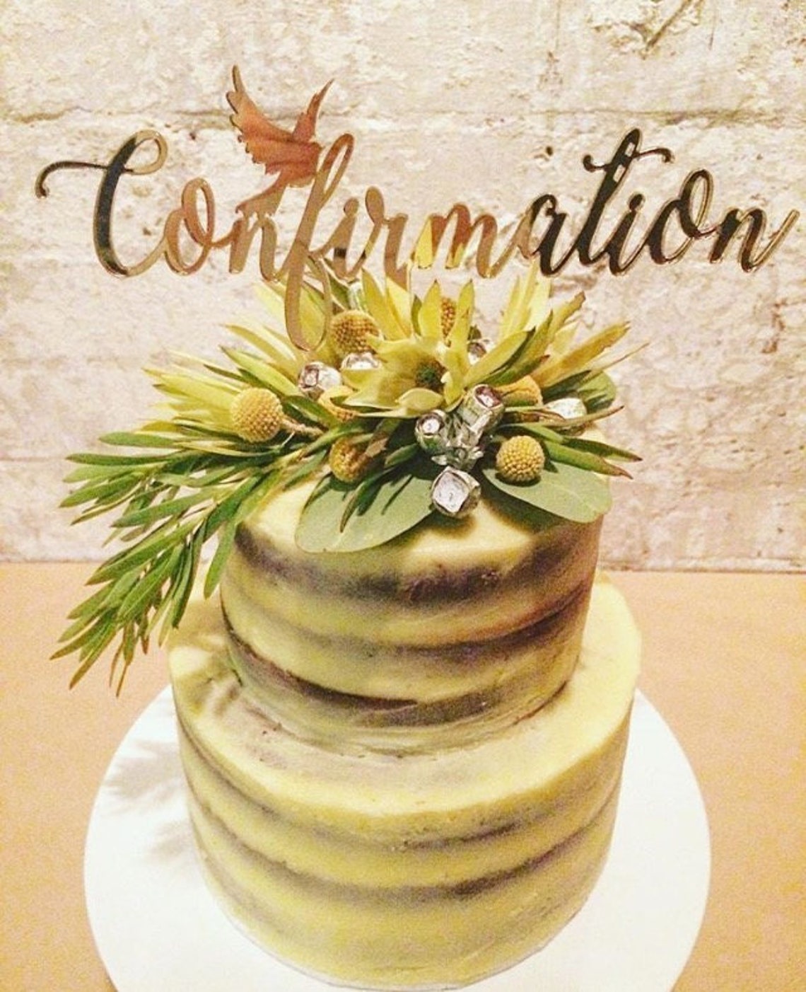 Confirmation Cake Topper With a Dove - Etsy