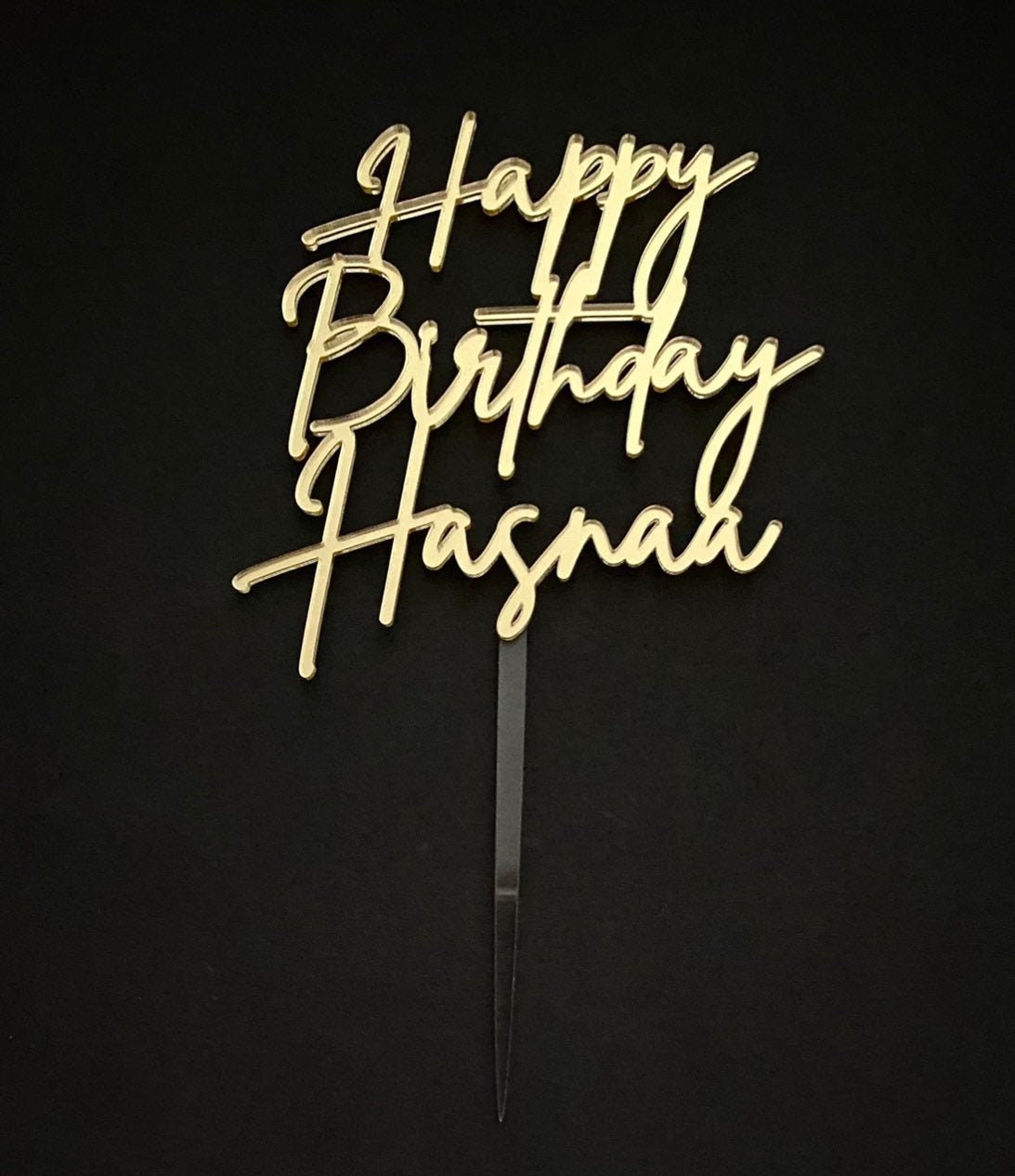 Personalised Happy Birthday Cake Topper | Etsy