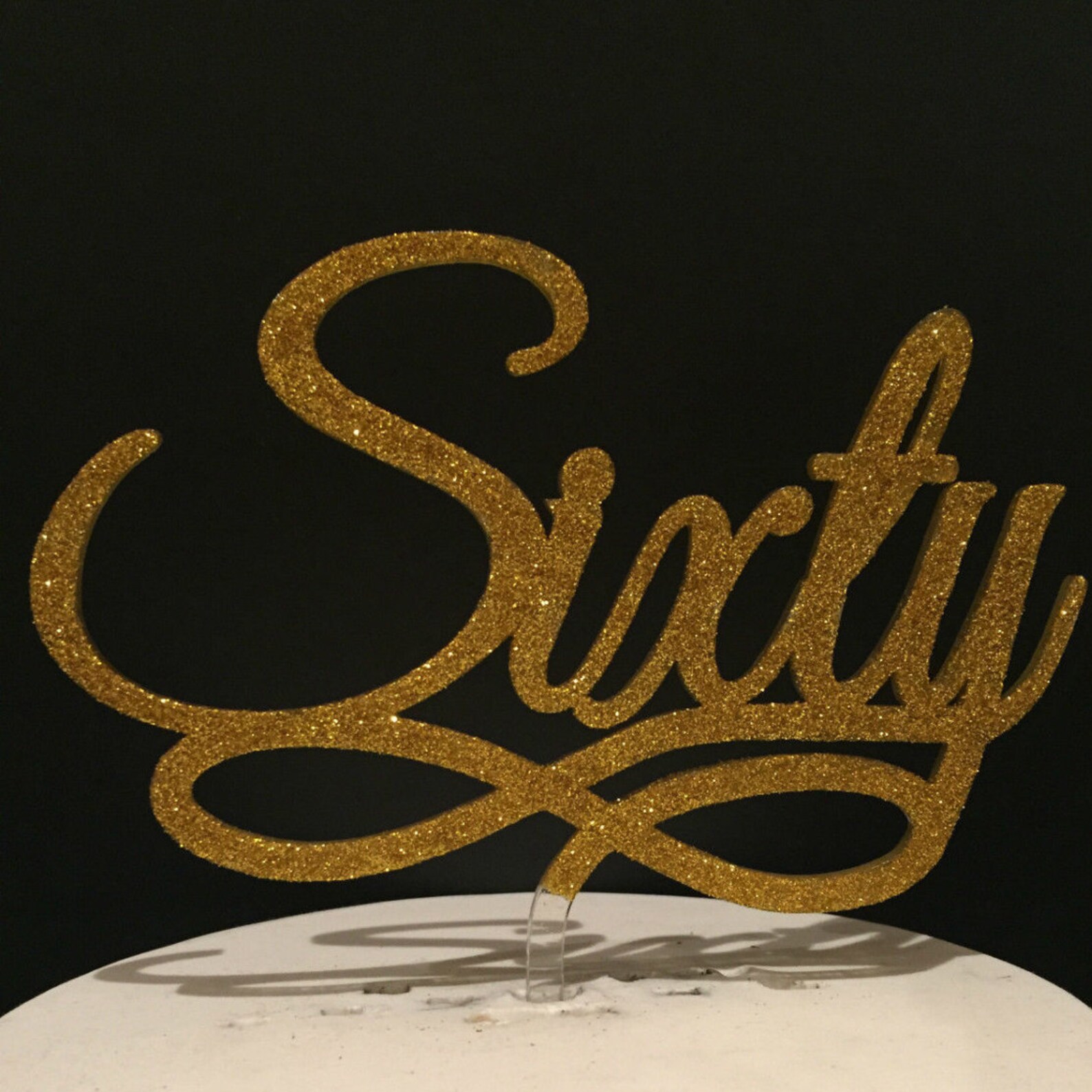 60th Birthday Cake Topper Reads: Sixty | Etsy