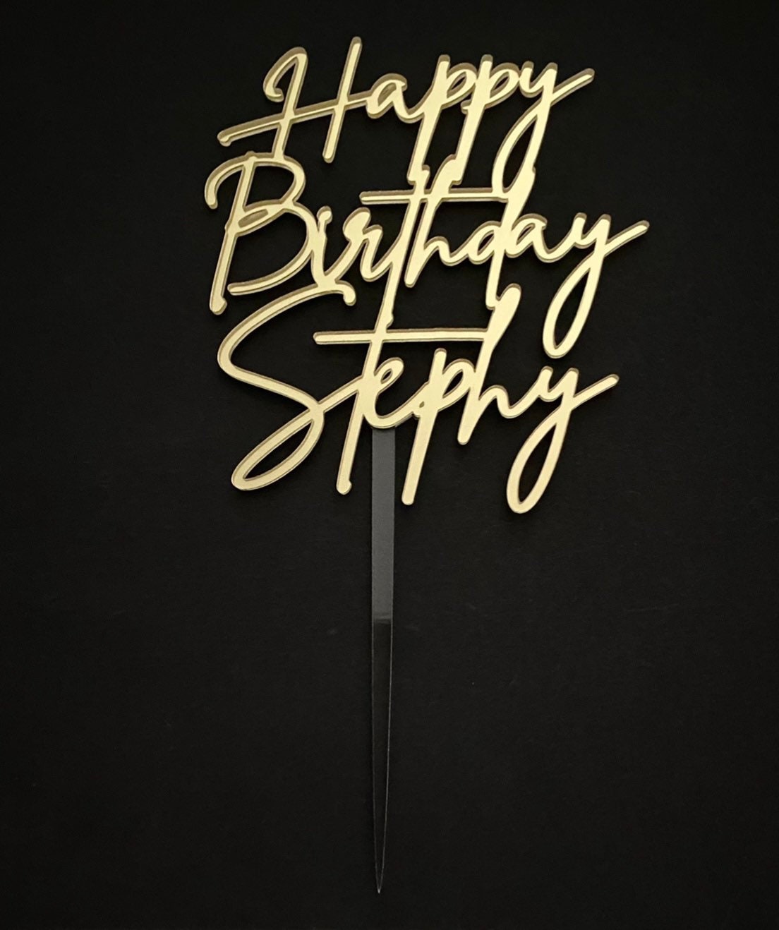 Personalised Happy Birthday Cake Topper - Etsy