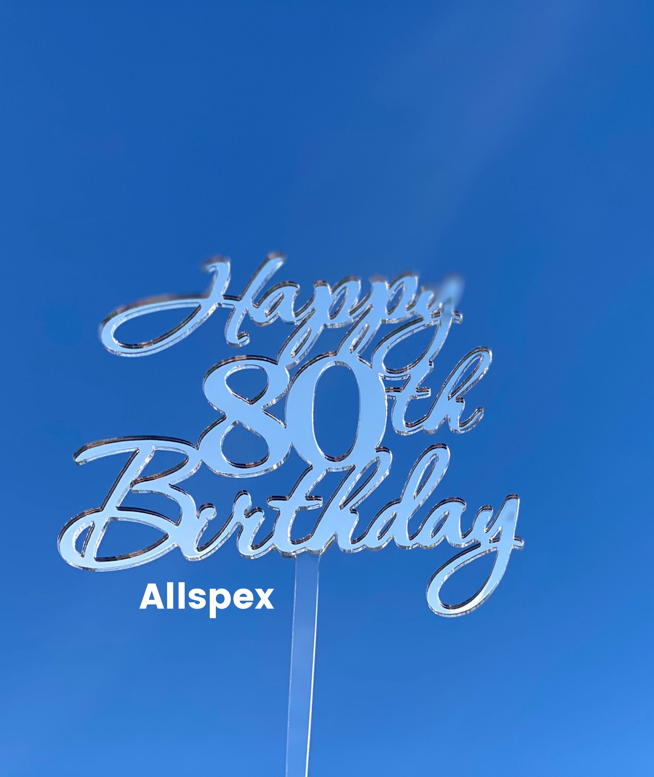 Happy 80th Birthday Cake Topper | Etsy