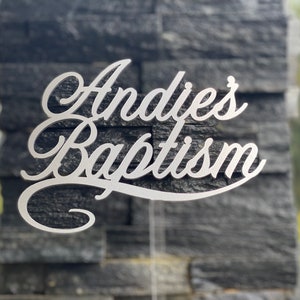 Personalised Baptism Cake Topper - Etsy