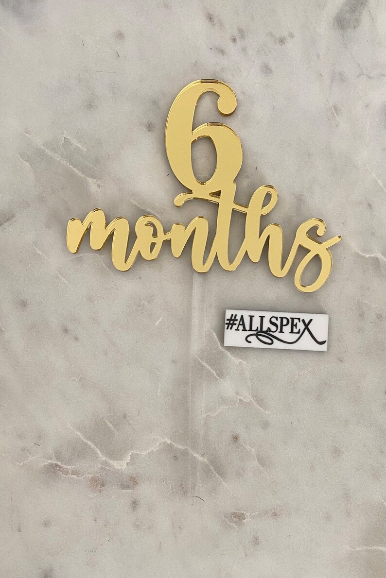 6 Month Birthday Cake Topper - Etsy