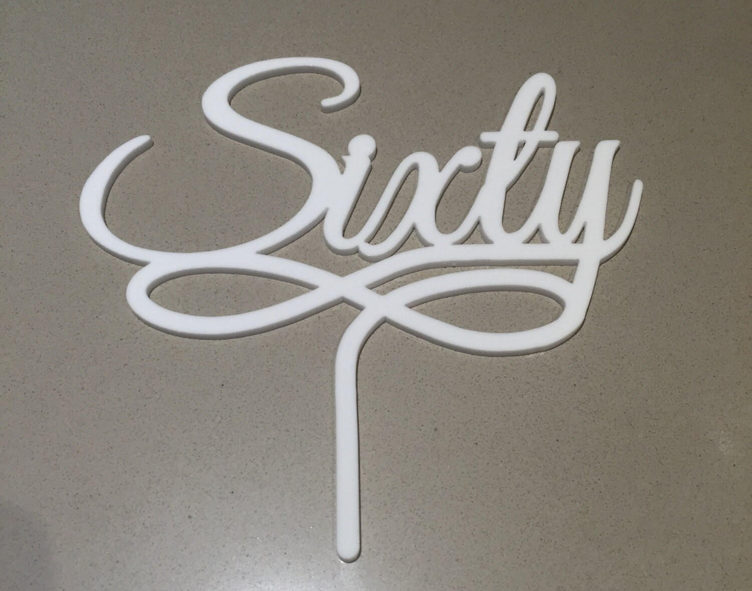 60th Birthday Cake Topper Reads: Sixty | Etsy