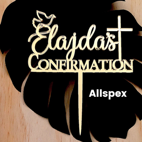 Confirmation Cake Topper - Etsy