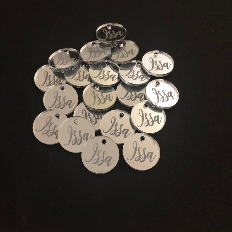 Acrylic Laser Engraved Round Circle Name Gift/favour Event | Etsy