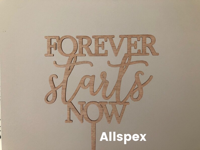 Wedding Cake Topper Forever Starts Now - Etsy