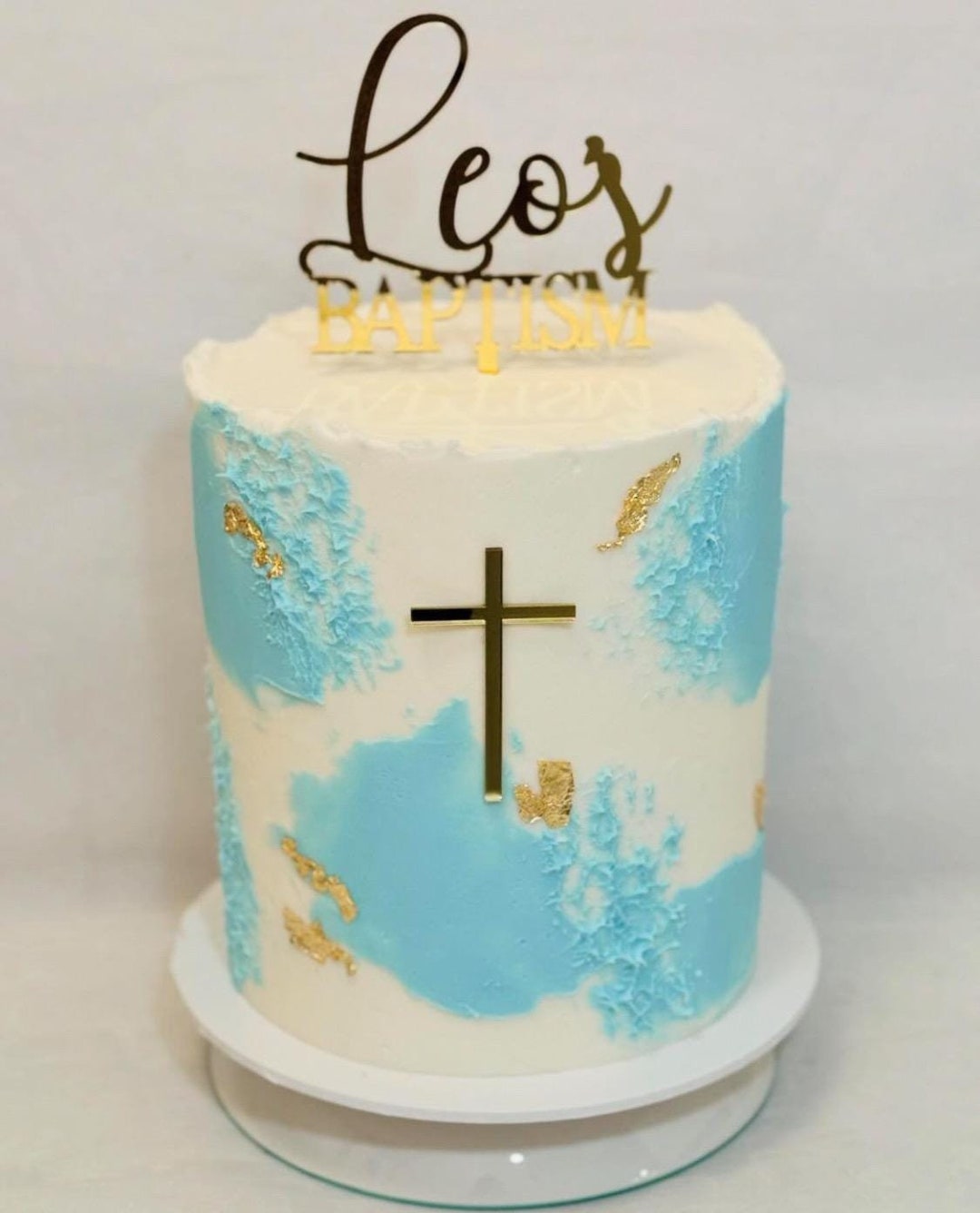 Custom Baptism Cake Topper in Acrylic or Timber With a Name With Cross ...