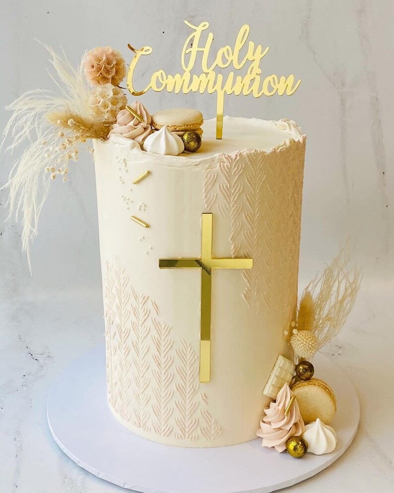 Holy Communion Cake Topper Only cross on the Front of the - Etsy