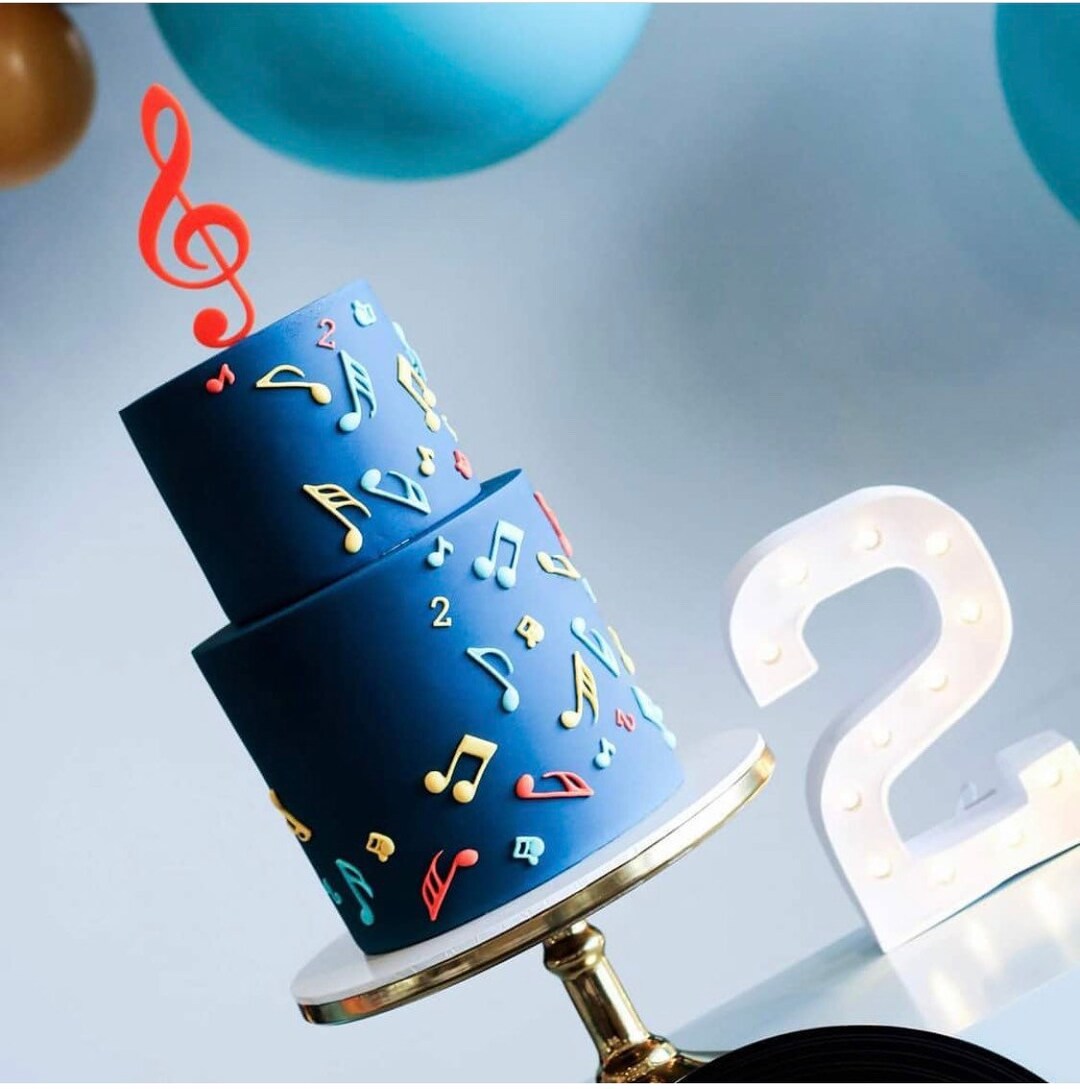 Treble Clef Music Note Cake Topper - Etsy