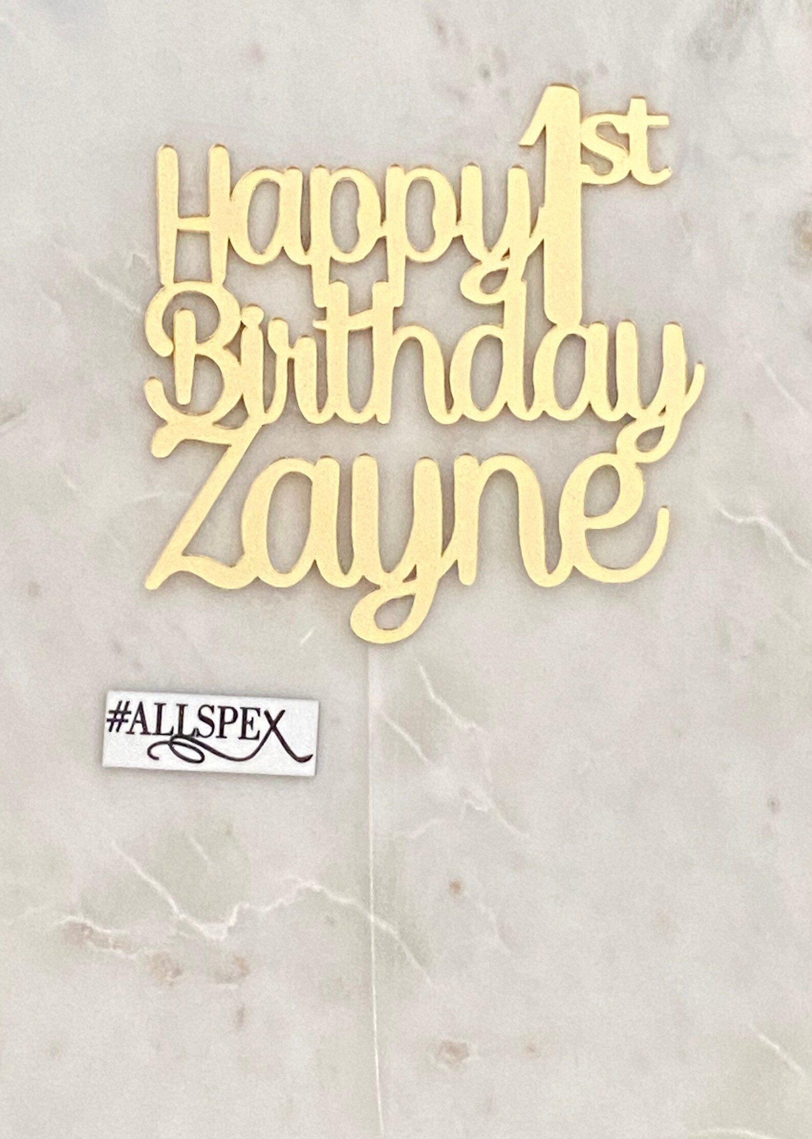 Personalised Happy 1st Birthday Cake Topper - Etsy