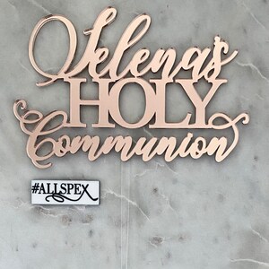 Personalised Holy Communion Cake Topper - Etsy
