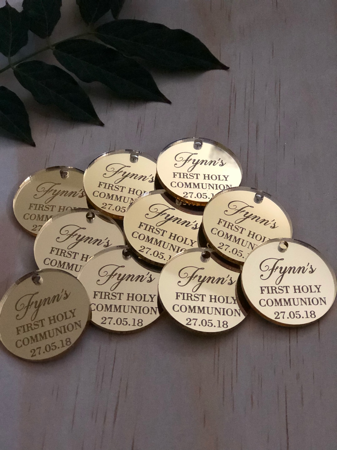 Acrylic Laser Engraved Round Circle Holy Communion Gift/favour Event ...