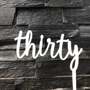 30th Birthday Cake Topper Reads: Thirty - Etsy