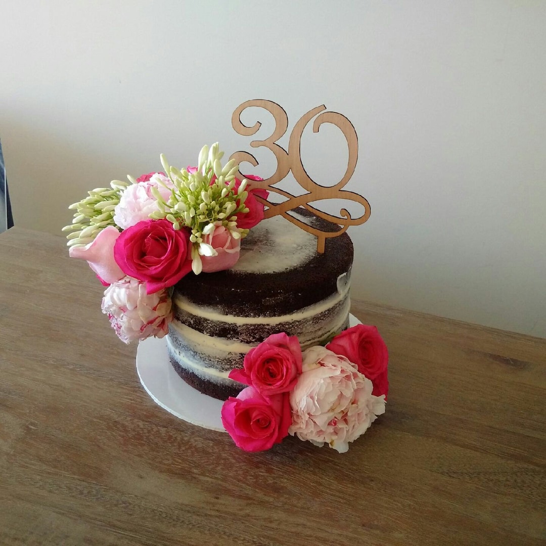 30th Birthday or Anniversary Cake Topper - Etsy