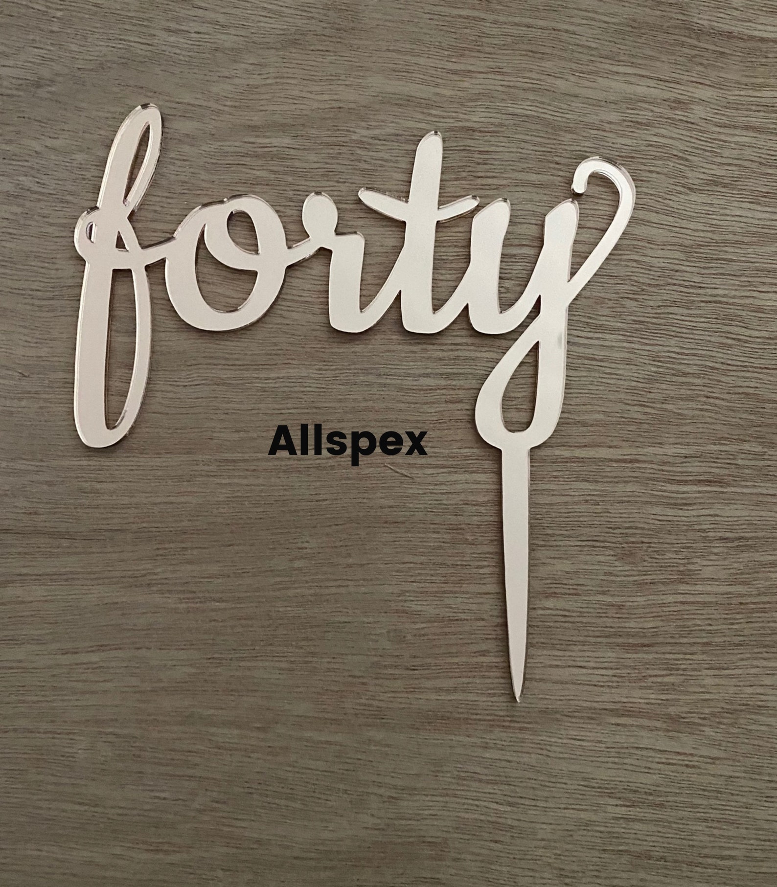 40th Birthday Cake Topper Reads Forty - Etsy