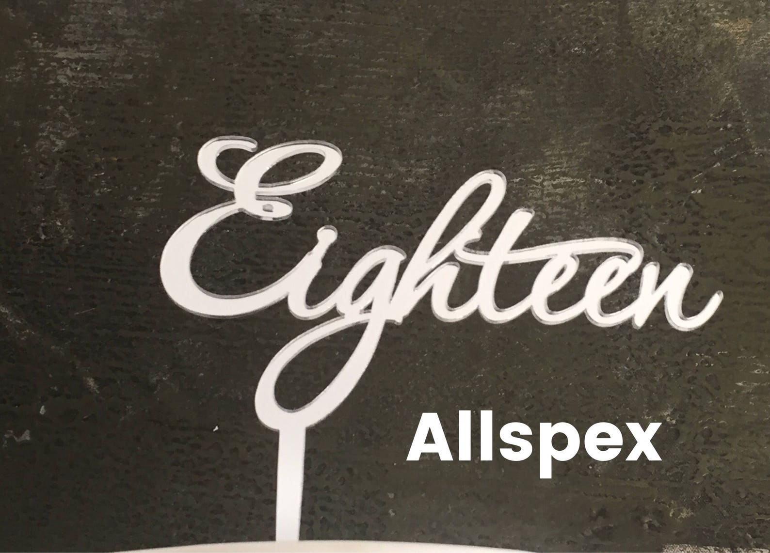 18th Birthday Cake topper reads: Eighteen | Etsy