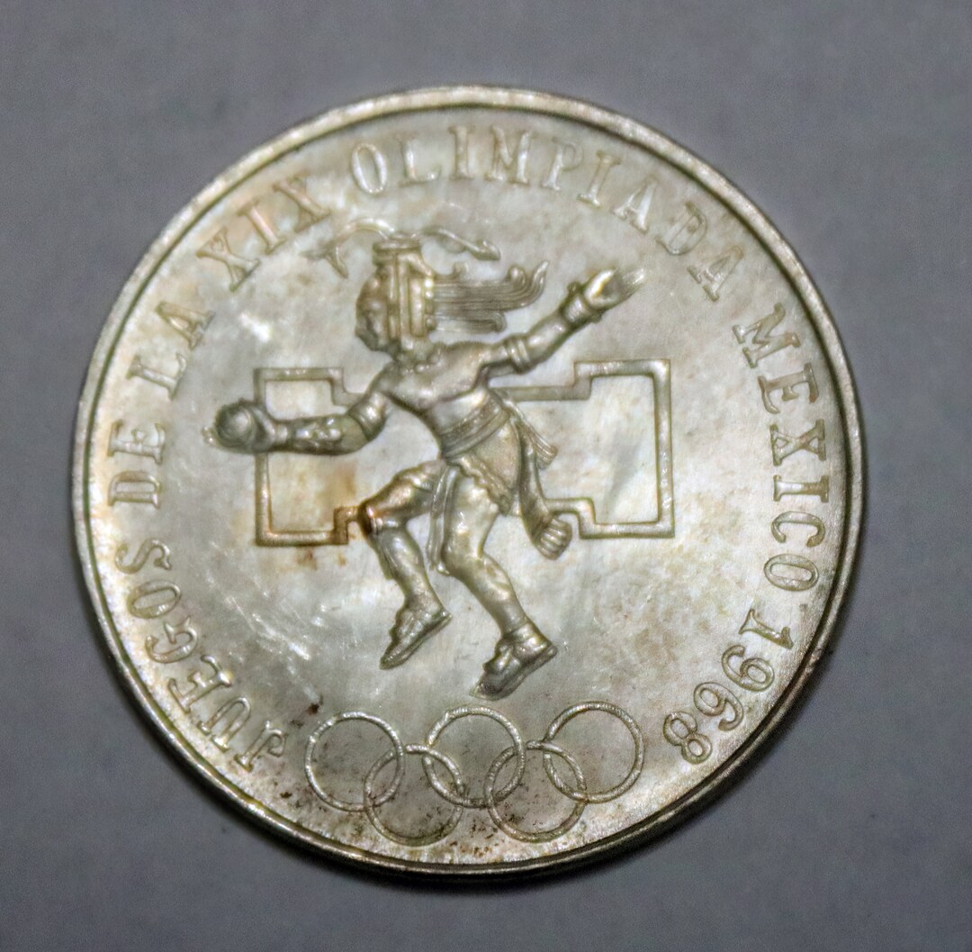 1968 Mexico Olympics 25 Pesos Silver Coin - .720 Silver - Etsy