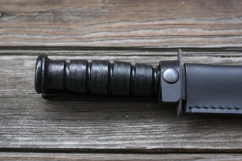 Ontario 498 Marine Combat Knife Leather Sheath KA-BAR USMC - Sheath ...