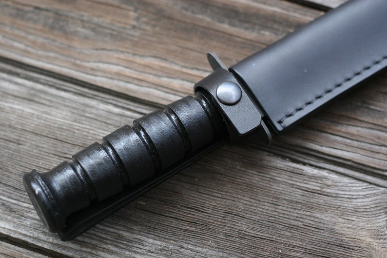 Ontario 498 Marine Combat Knife Leather Sheath KA-BAR USMC - Sheath ...