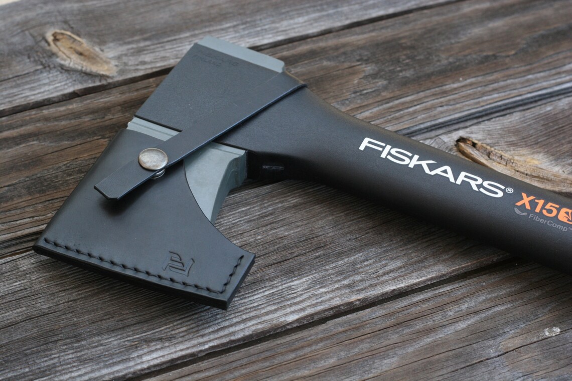 Fiskars Chopping Axe X15 Leather Sheath BLACK | Etsy