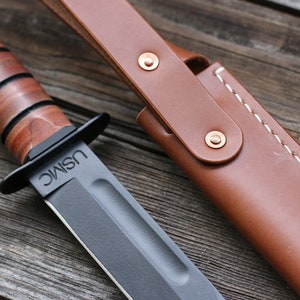 KA-BAR USMC Leather Sheath - Sheath Only - Etsy