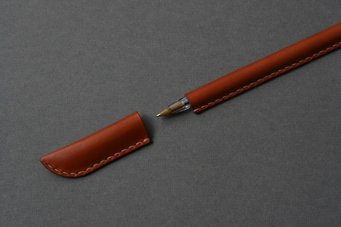 Leather BIC Pen Cover - Etsy