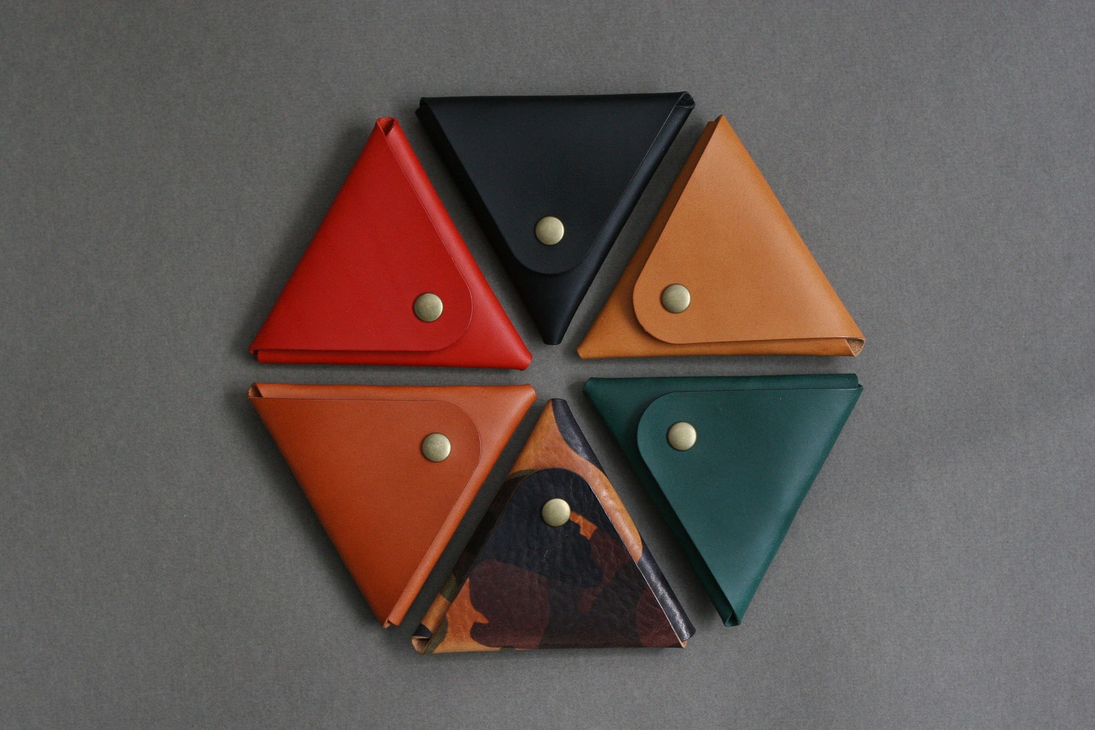 Triangle Coin Pouch Wallet BERMUDA - Etsy