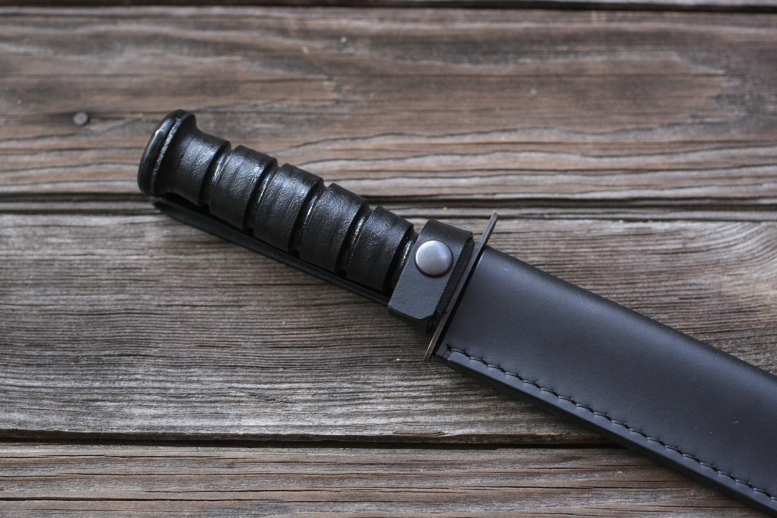 Ontario 498 Marine Combat Knife Leather Sheath KA-BAR USMC - Sheath ...