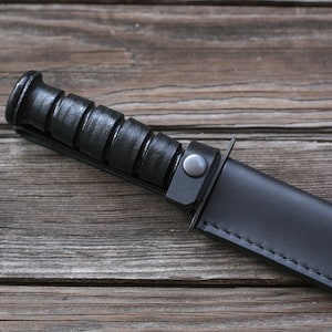 Ontario 498 Marine Combat Knife Leather Sheath KA-BAR USMC - Sheath ...
