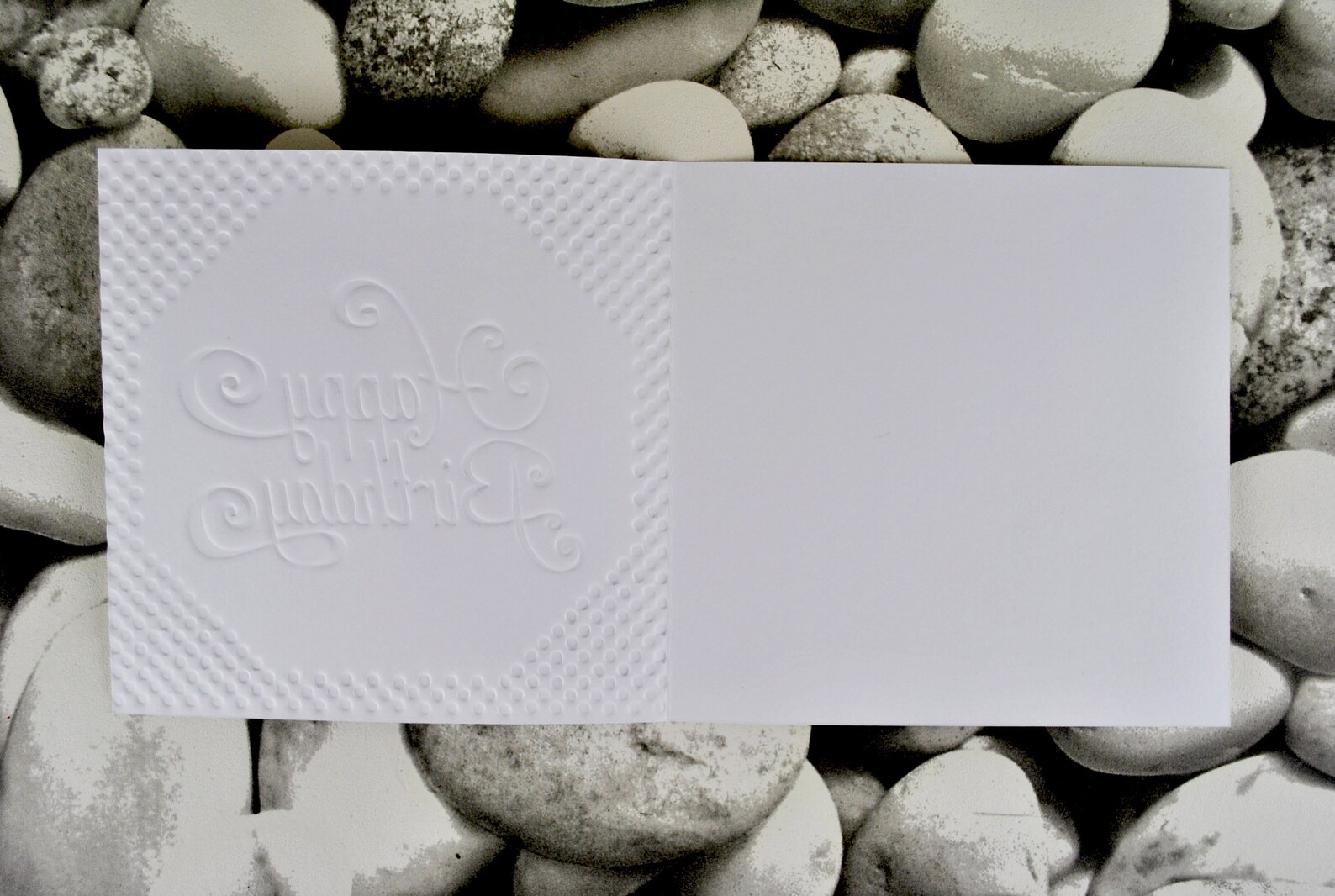 Set of 6 Embossed Happy Birthday Cards / Embossed Greeting Cards / Card ...