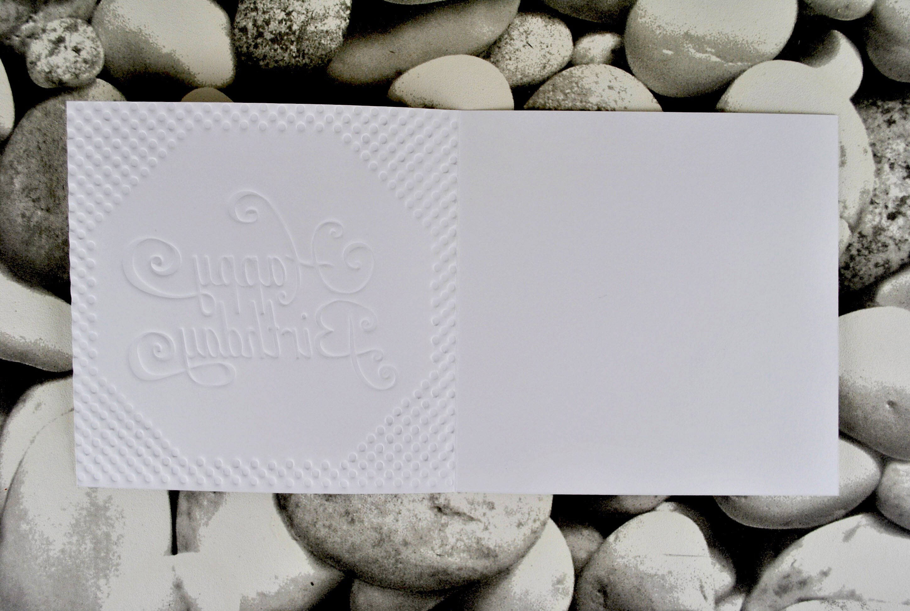 Set of 6 Embossed Happy Birthday Cards / Embossed Greeting Cards / Card ...