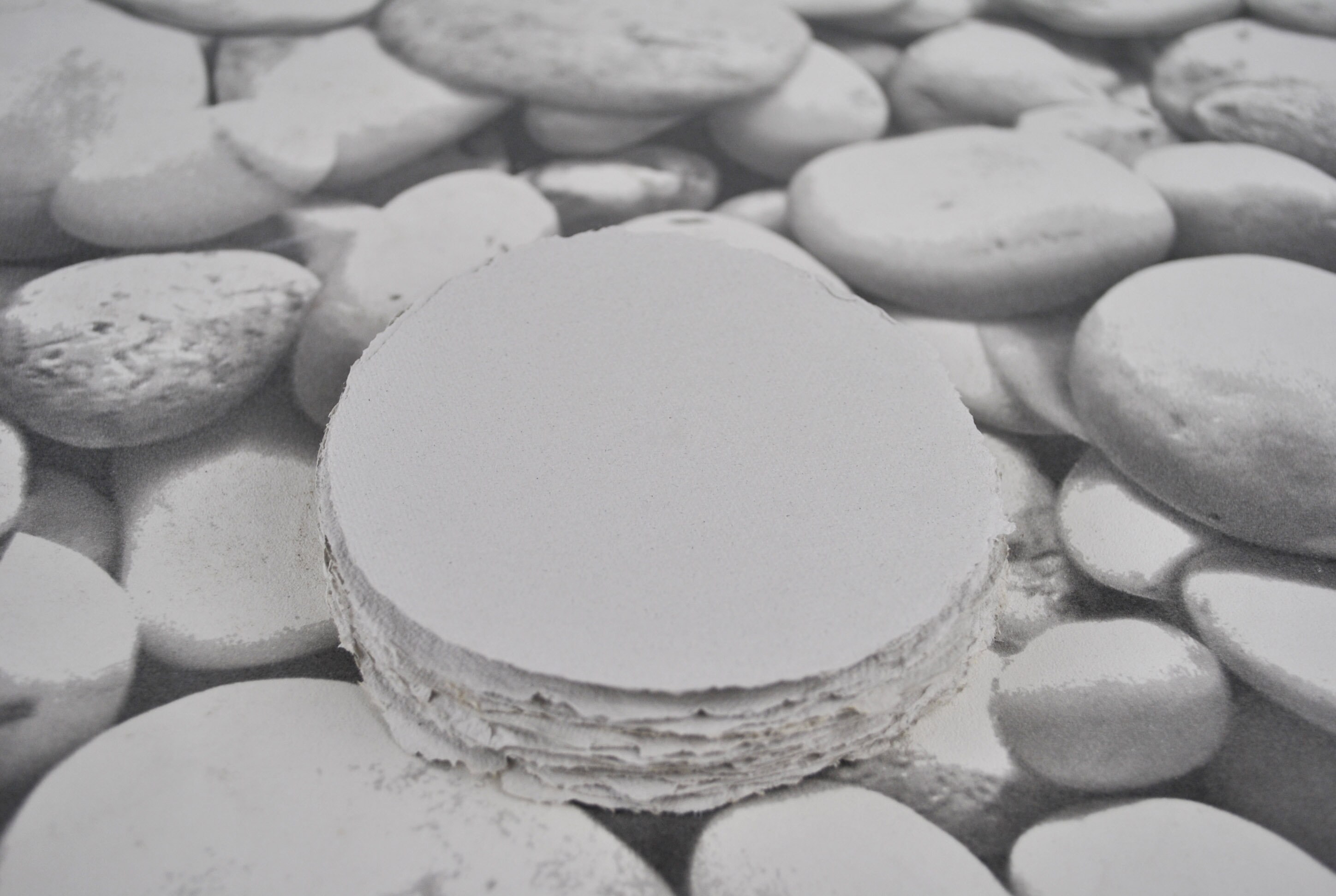 10-20 Sheets of Circle Handmade Paper Roughly 11.5cm Diameter Eco ...