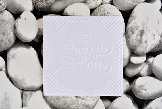 Set of 6 Embossed Happy Birthday Cards / Embossed Greeting | Etsy