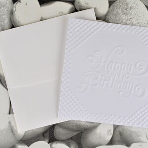 Set of 6 Embossed Happy Birthday Cards / Embossed Greeting Cards / Card ...