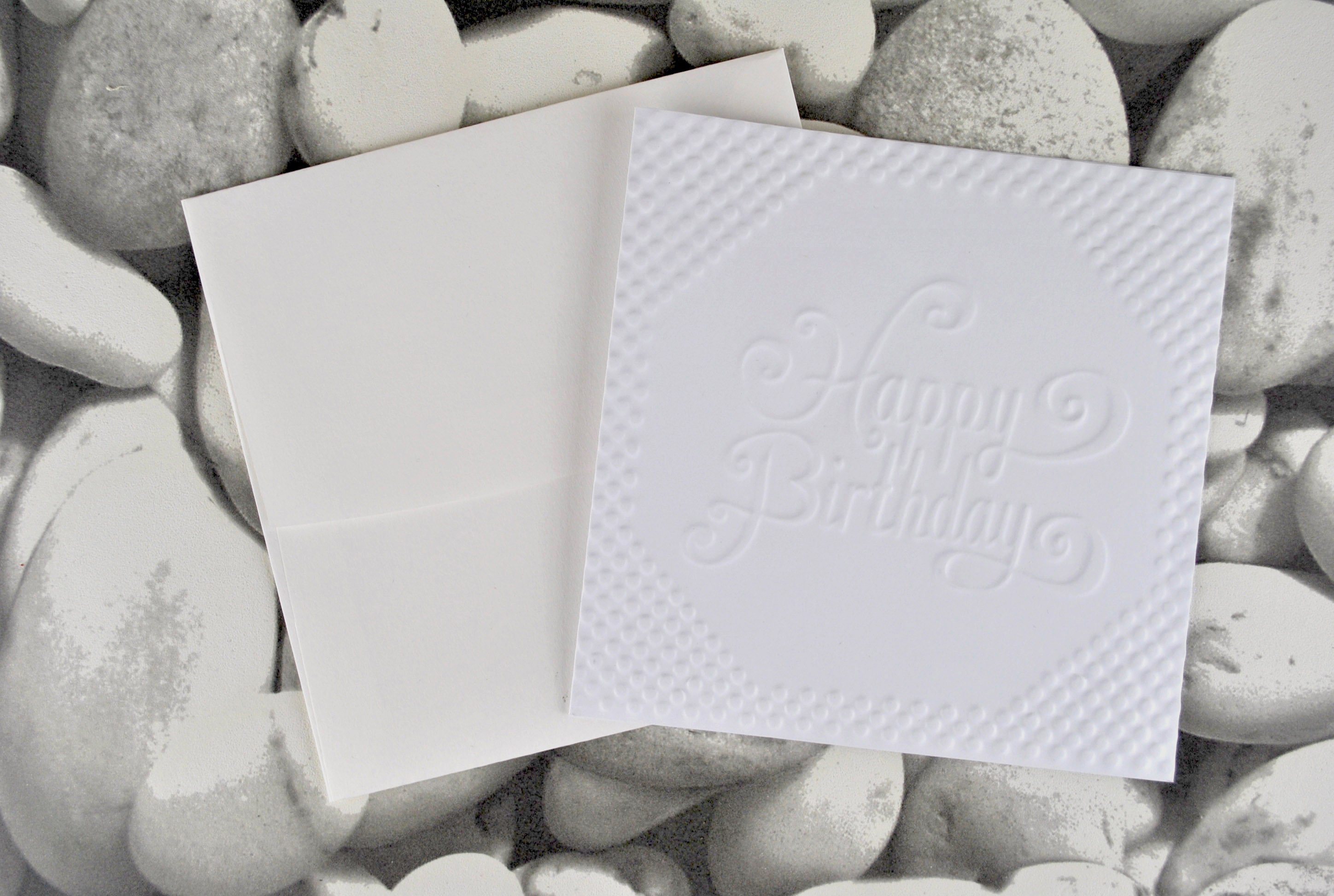 Set of 6 Embossed Happy Birthday Cards / Embossed Greeting Cards / Card ...