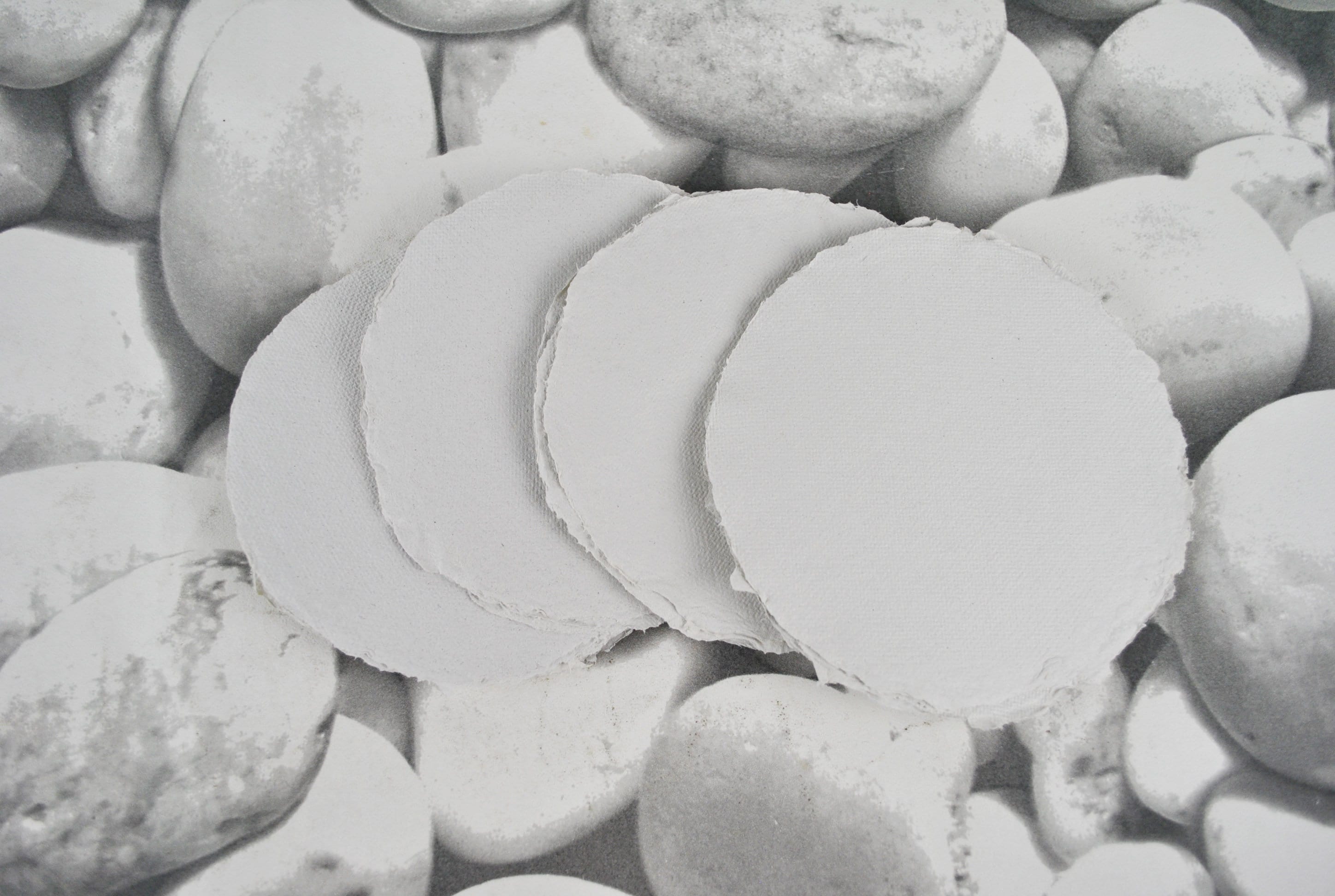 10-20 Sheets of Circle Handmade Paper - Roughly 11.5cm Diameter - Eco ...