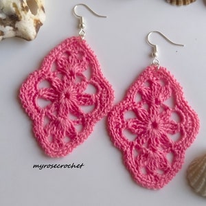 Crochet Earring Pattern- Crochet 'tara' Earring Pattern- Thread Crochet ...