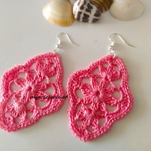 Crochet Earring Pattern- Crochet 'tara' Earring Pattern- Thread Crochet ...