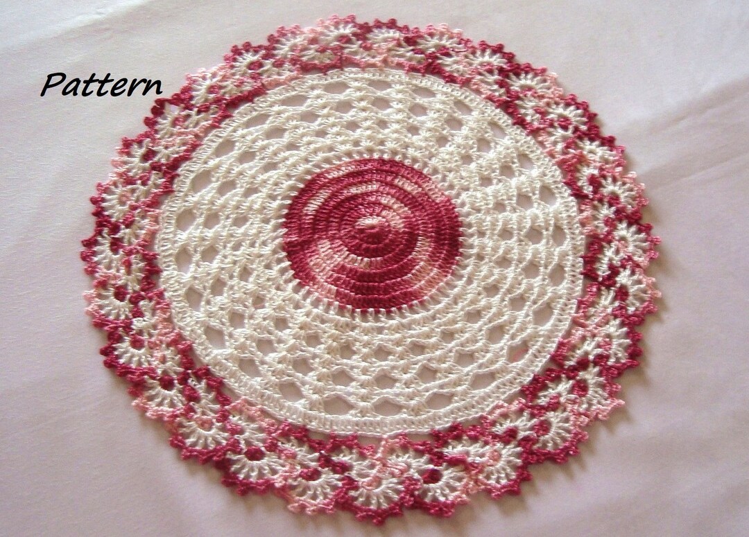 Enchanting Crochet Doily Pattern, Round Lace Border (PDF Pattern) - Etsy