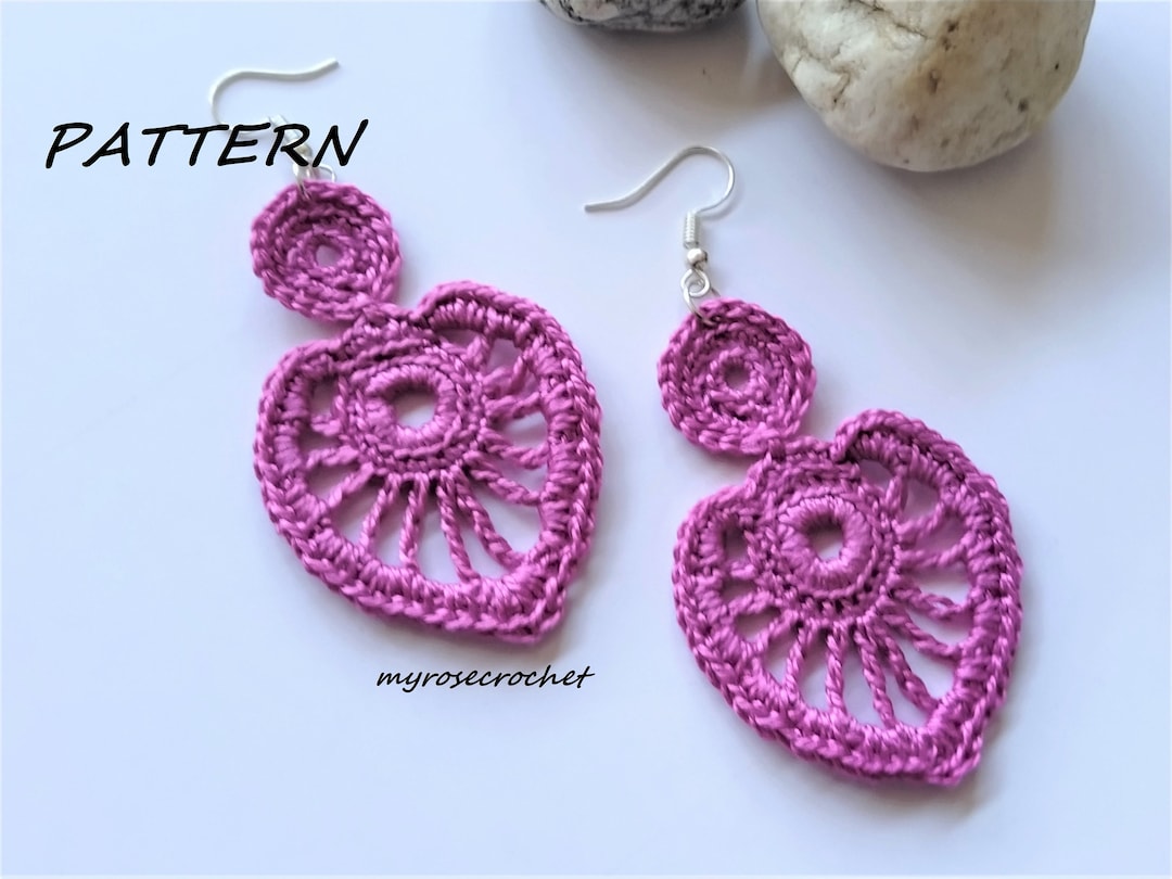 Crochet Earring Pattern-cleo Earring Crochet Pattern - Etsy