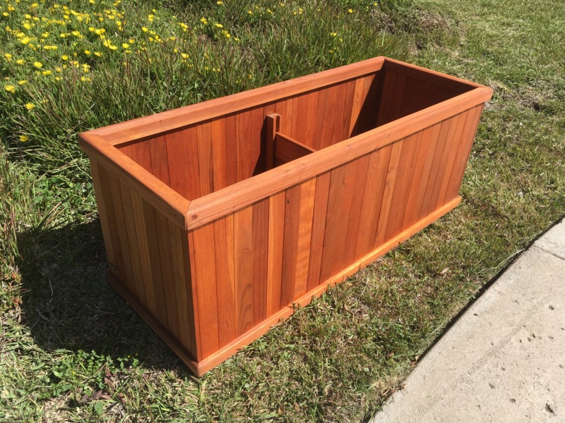Best Redwood Santa Clara Redwood Planter Box - Etsy